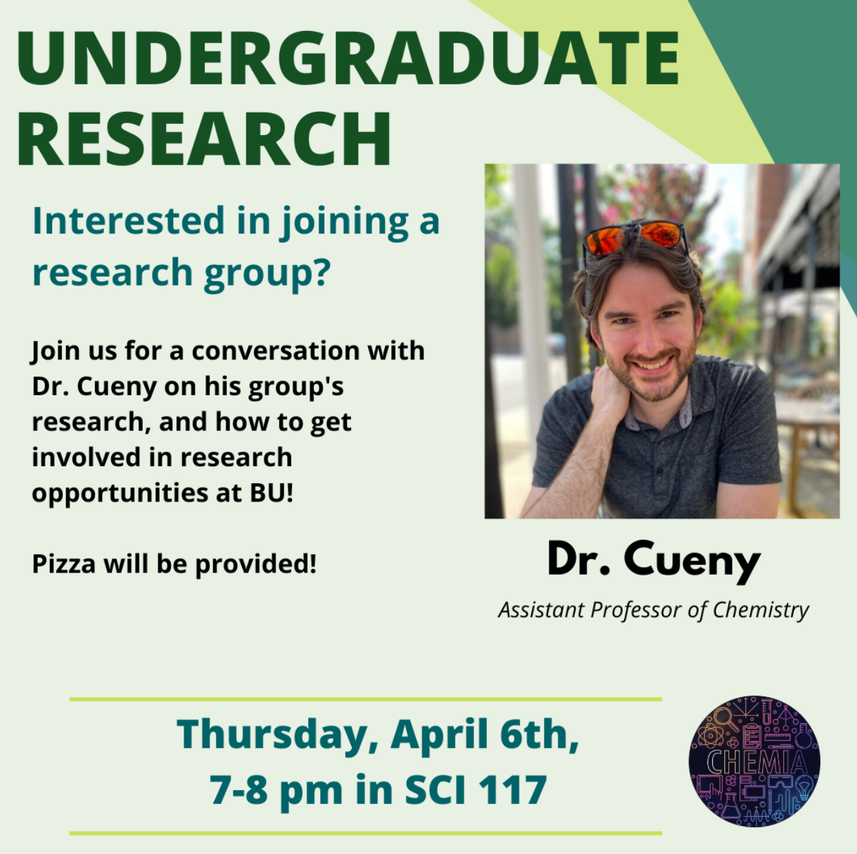 Dr. Cueny Research Talk | Chemia