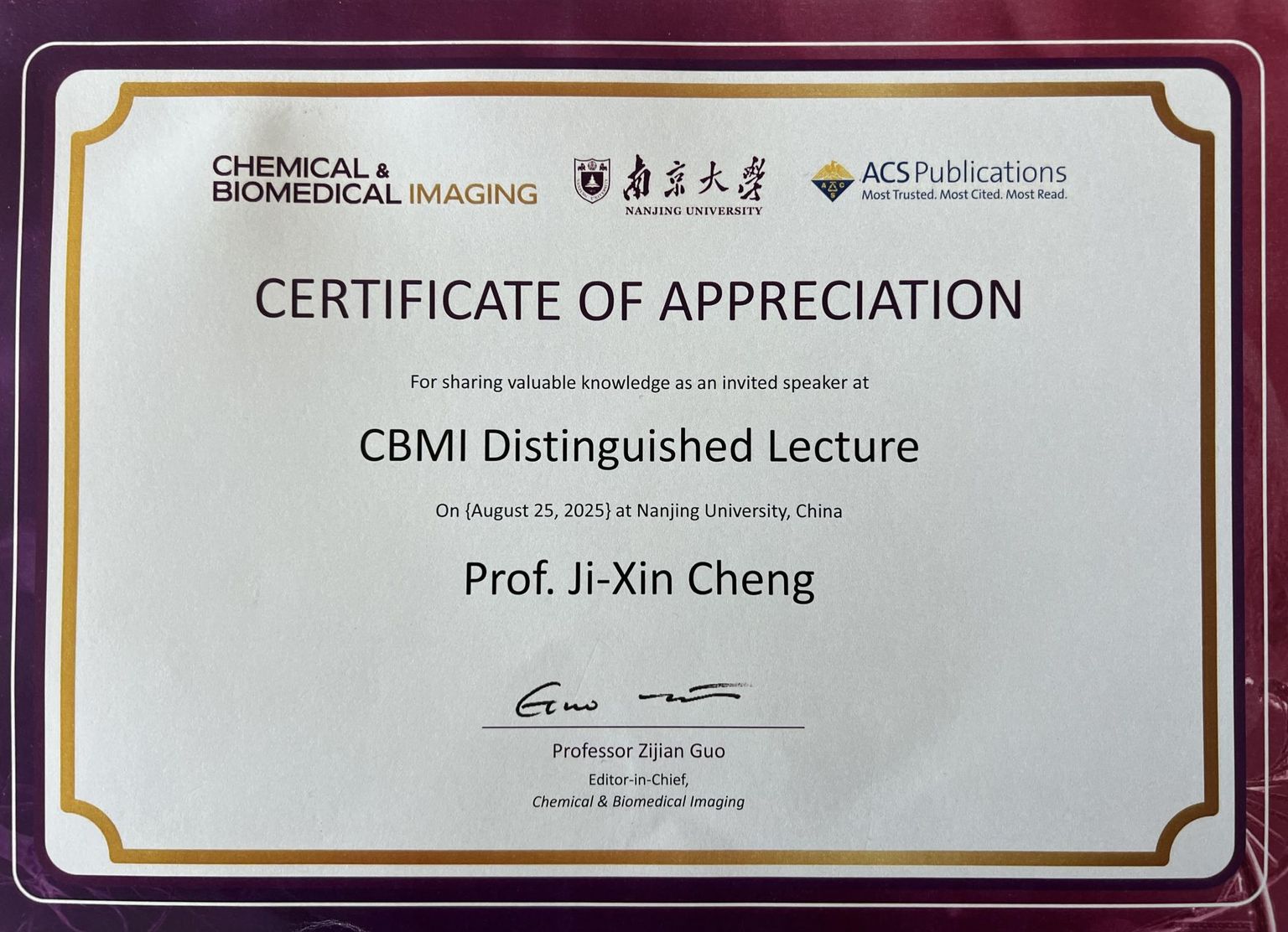 Professor Cheng Delivers Inaugural CBMI Distinguished Lecture at ...