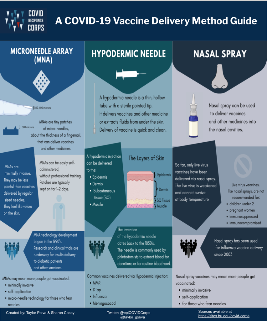 Infographic Summarizing COVID-19 Vaccine Delivery Methods ...