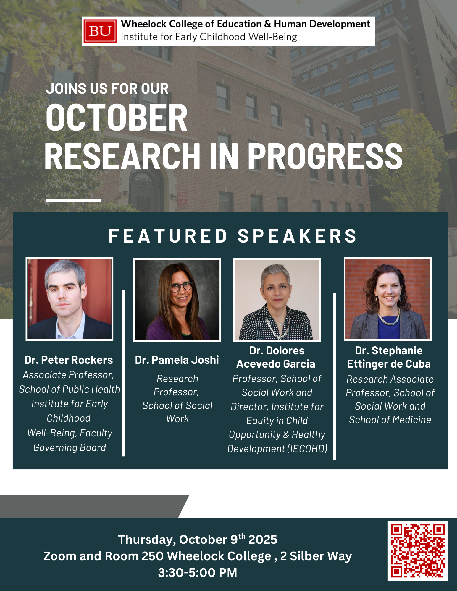 Join us for our October Research in Progress | Institute for Early ...