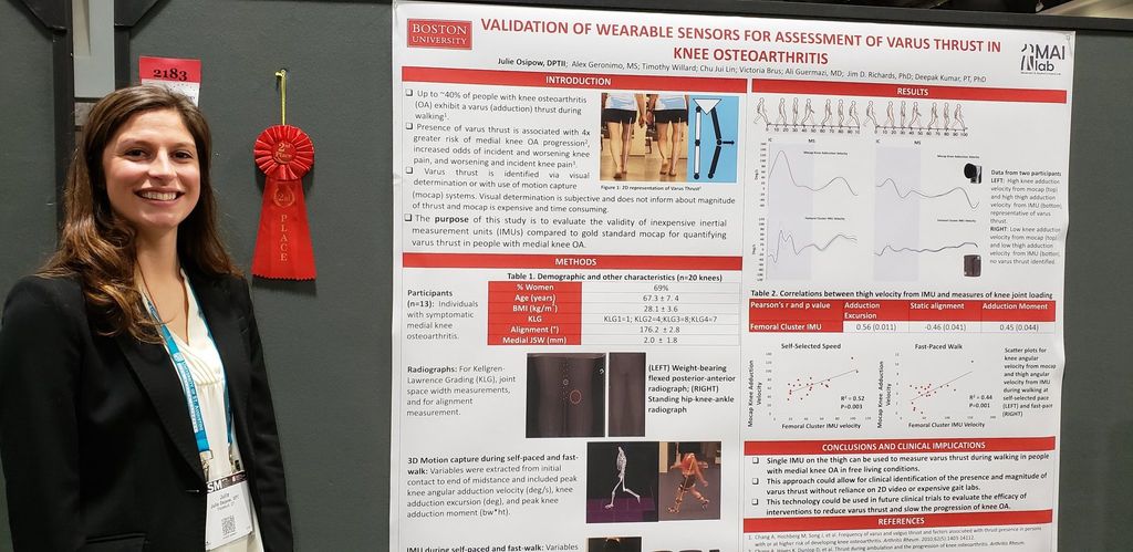 Julie received a poster award at APTA CSM! | Movement & Applied Imaging Lab