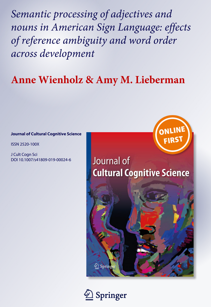New paper! Processing of ASL adjectives and nouns in deaf adults and ...