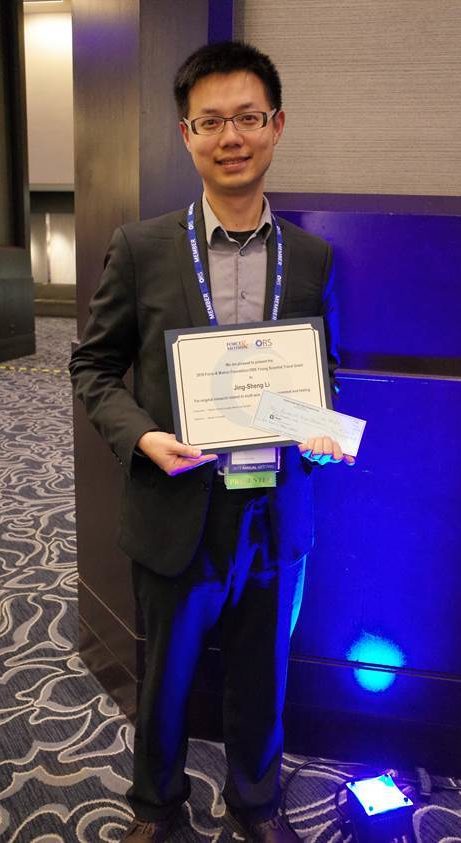 PhD Candidate Jing-Sheng Li Awarded Force & Motion/ORS Young Scientist ...