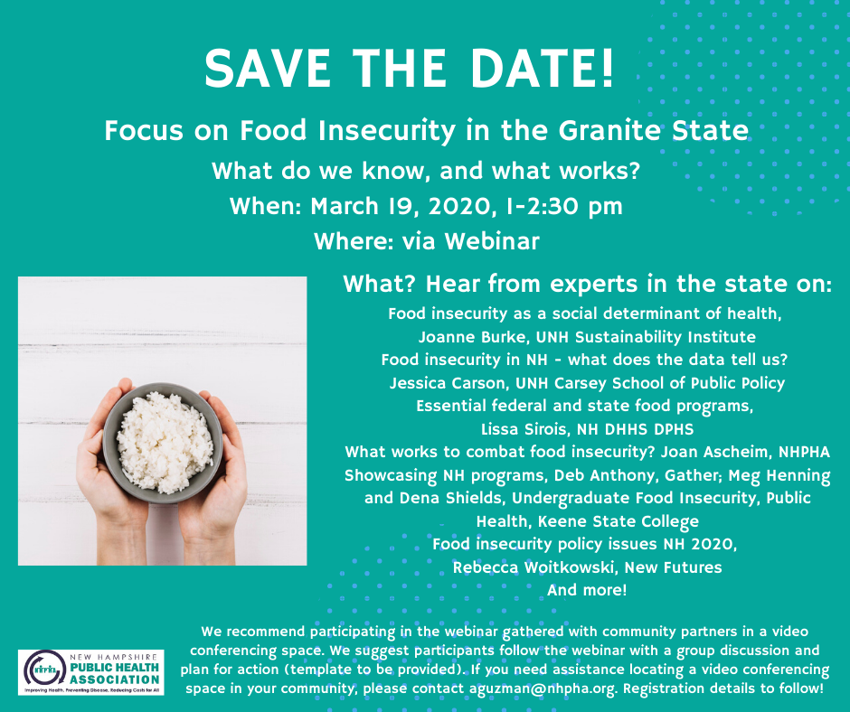 Webinar March 19th: Focus on Food Insecurity in the Granite State | New ...