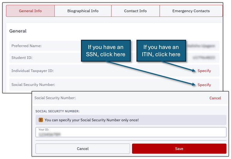 Students: Add SSN or ITIN | Student Information System Training