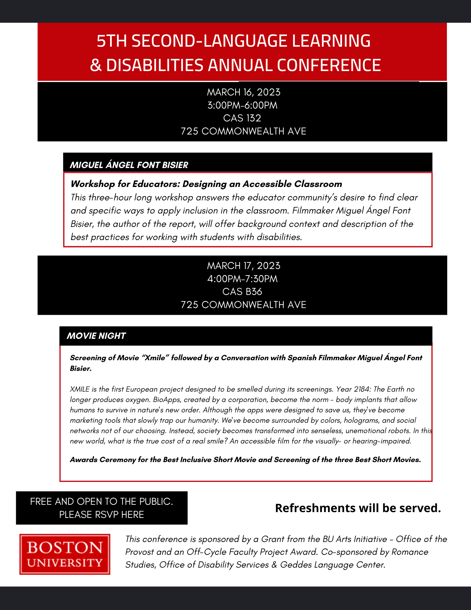Schedule | Second-Language Learning & Disabilities Conference